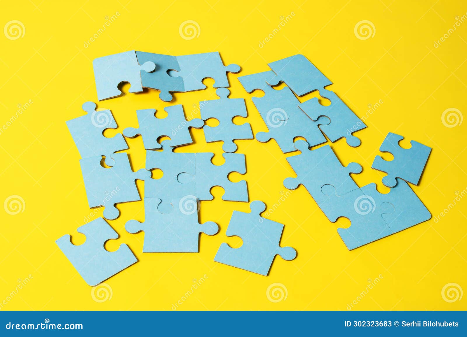 The Split Puzzle is Isolated in the Background Stock Image - Image of ...