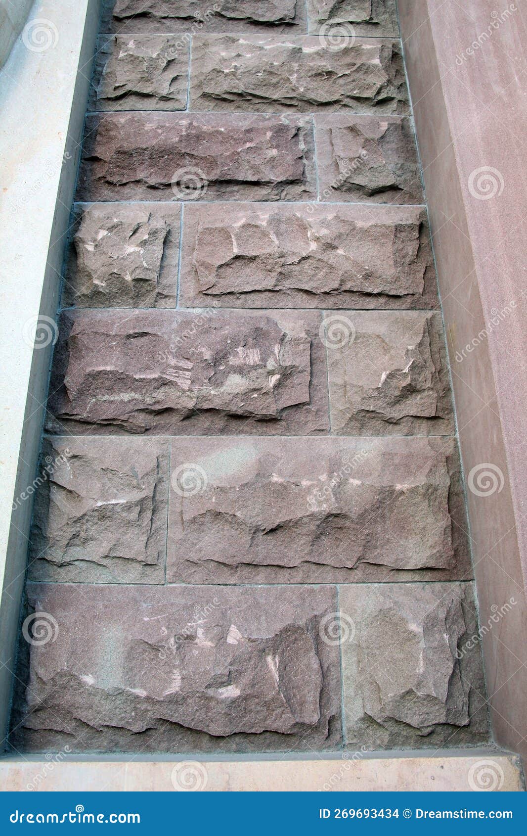 Split Red Natural Stone is Used in Construction Stock Photo - Image of ...