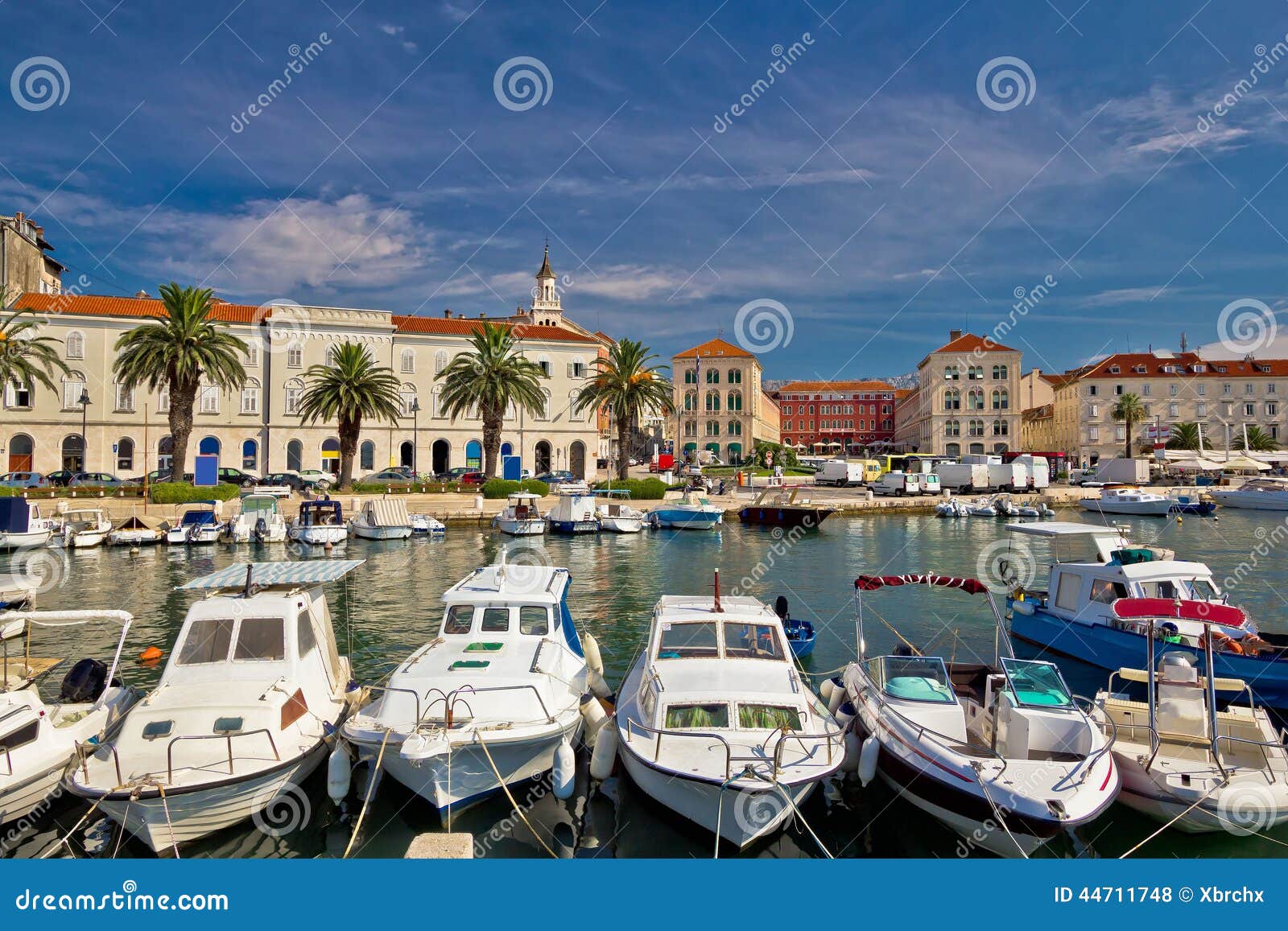 Split Riva Waterfront Colorful View Stock Photo - Image of coast ...