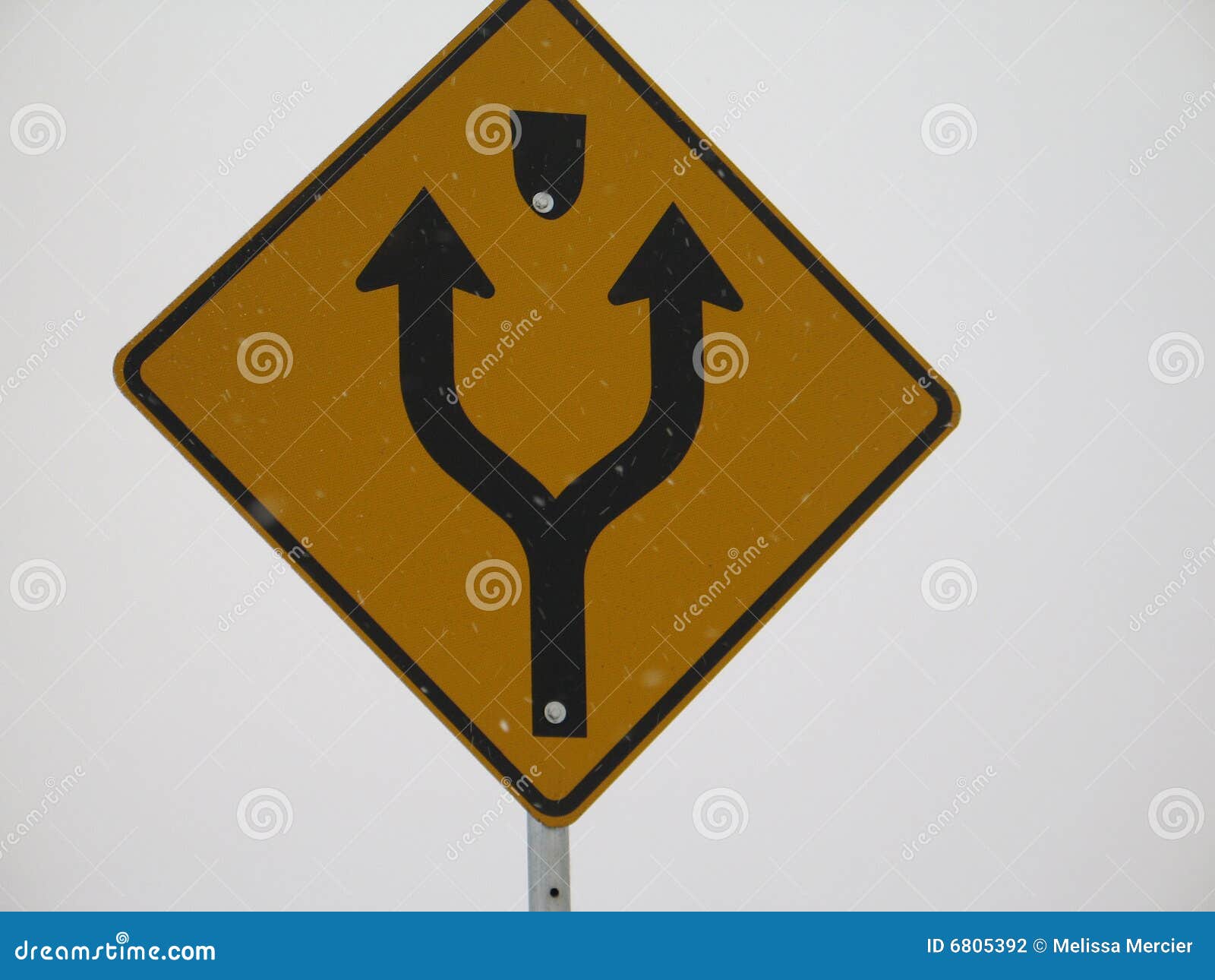 Split road sign stock photo. Image of meridian, direction - 6805392