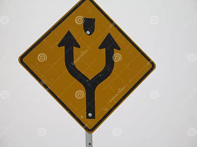 Split road sign stock photo. Image of meridian, direction - 6805392