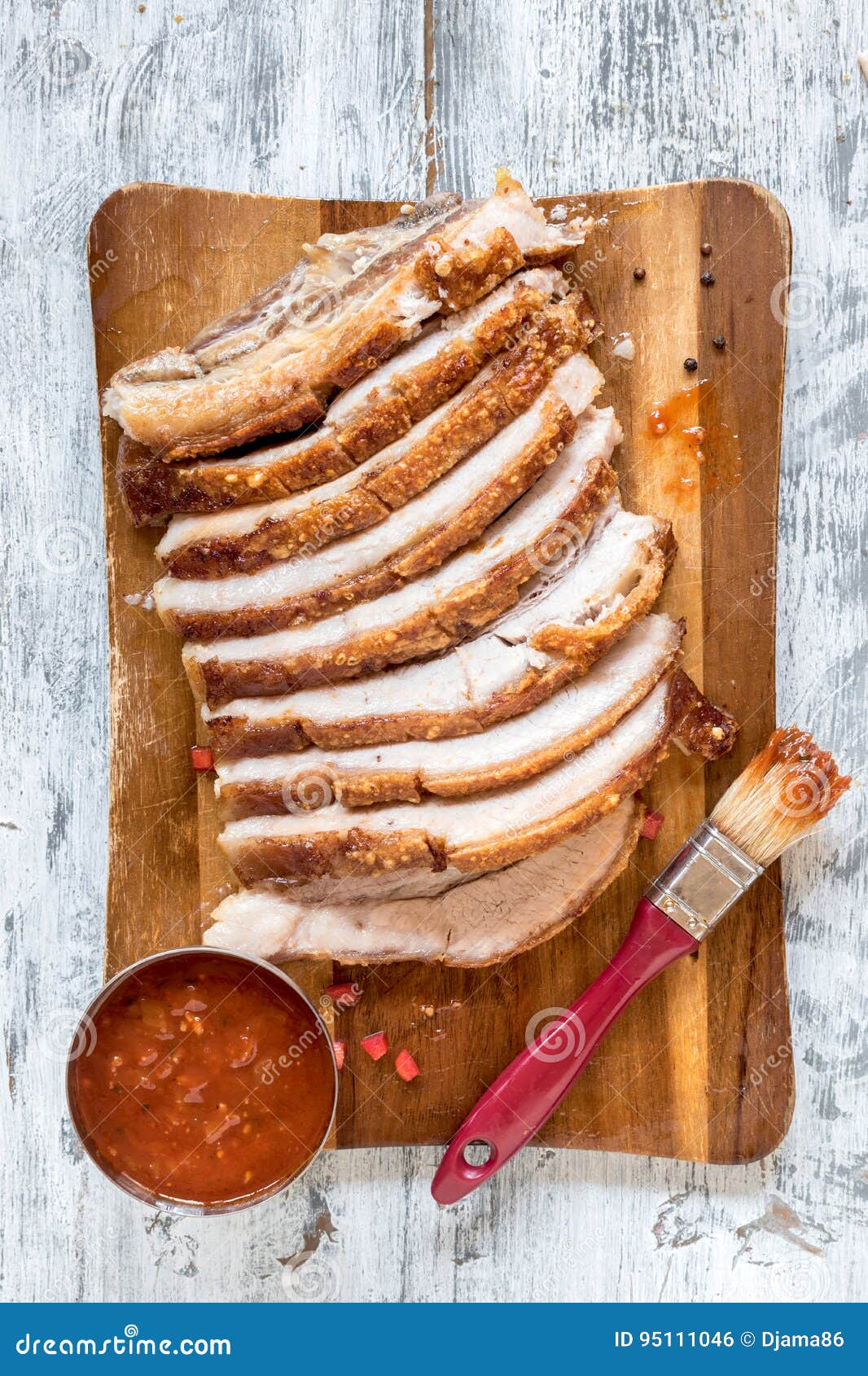 Split roasted pork belly stock photo. Image of culinary - 95111046