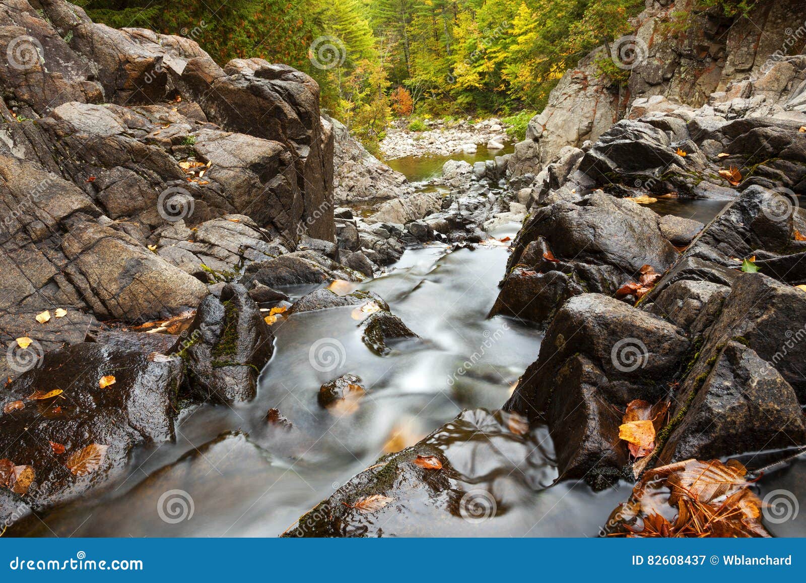 Split Rock Falls in Autumn stock image. Image of adirondacks - 82608437