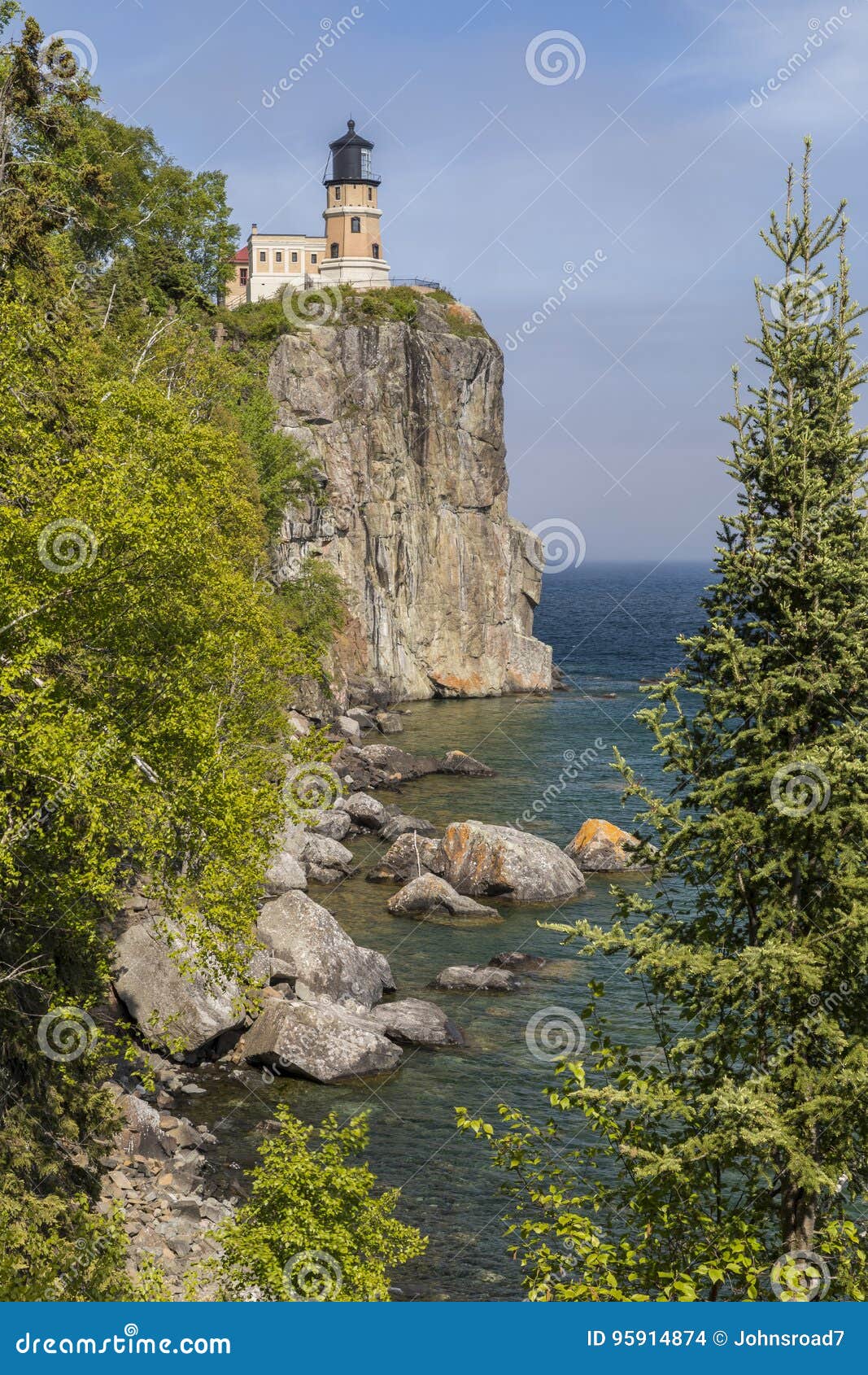 Split Rock Lighthouse on Lake Superior Stock Photo - Image of coast ...