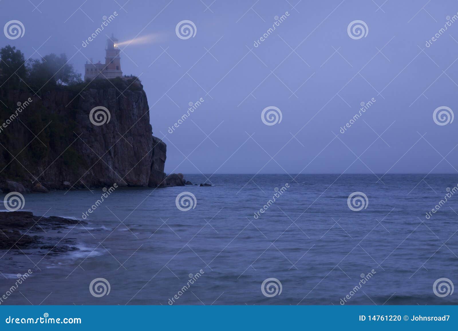Split Rock Lighthouse Lit stock photo. Image of split - 14761220