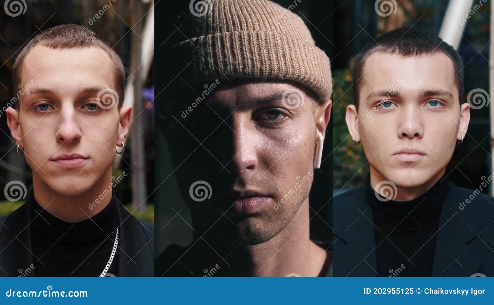 Split Screen Collage of Young Successful Business People. Portraits of ...