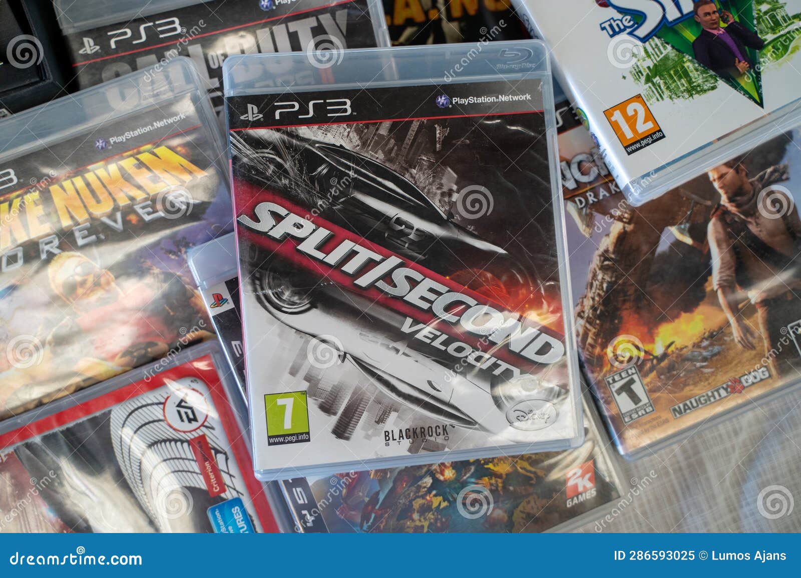 Split Second Velocity PlayStation Game CD at the Flea Market. Editorial ...