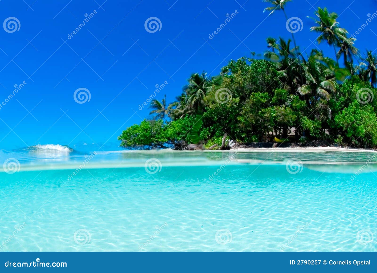 Split Shot of Tropical Island Stock Image - Image of maldives, scenic ...