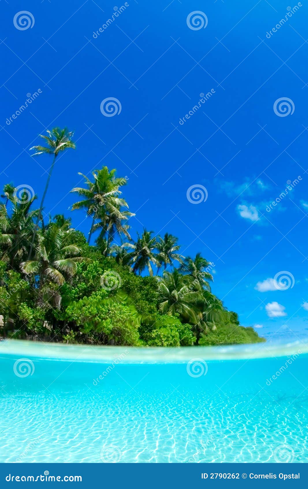 Split Shot of Tropical Island Stock Photo - Image of exotic, romantic ...