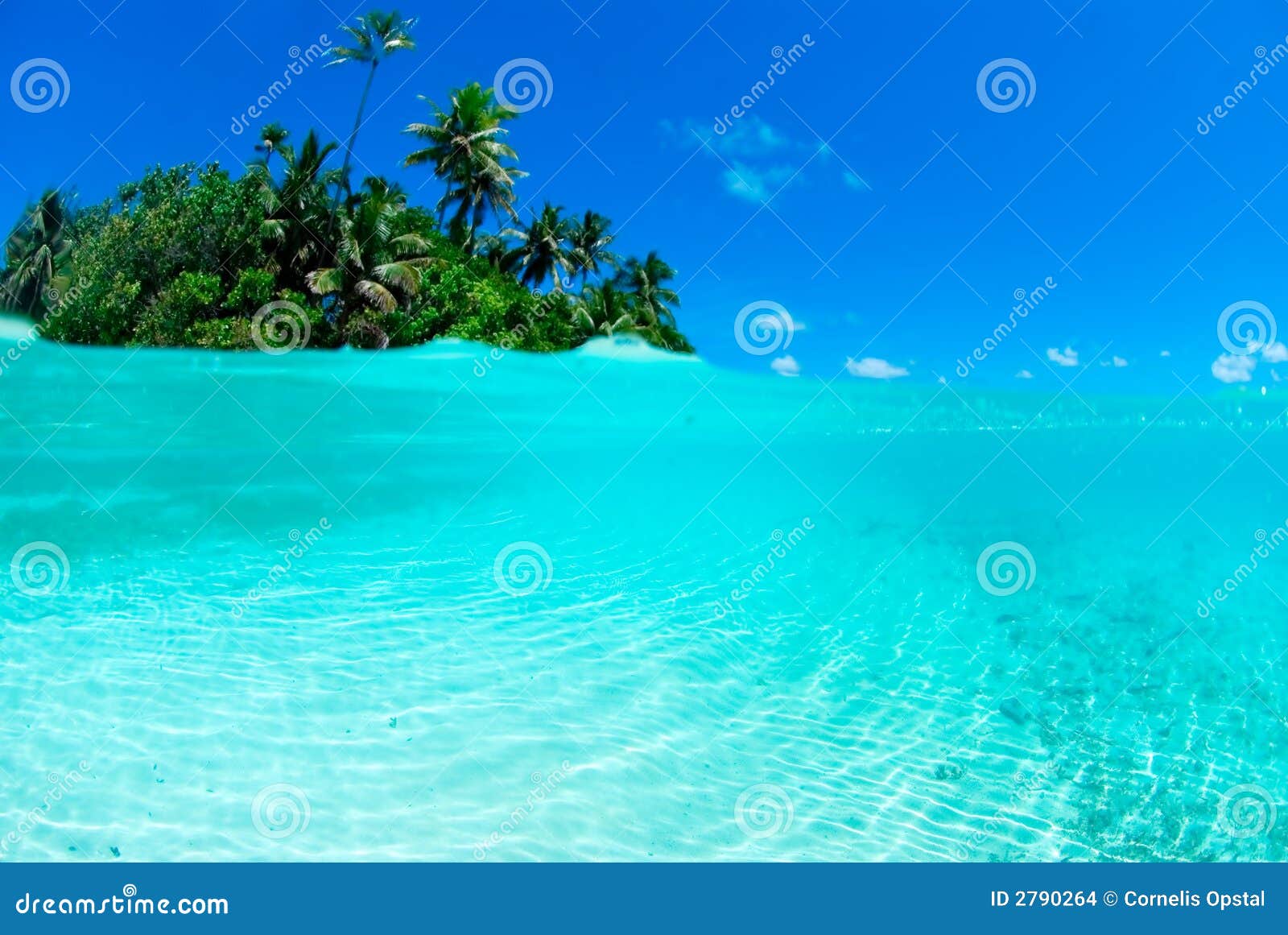 Split Shot of Tropical Island Stock Photo - Image of romantic, holidays ...