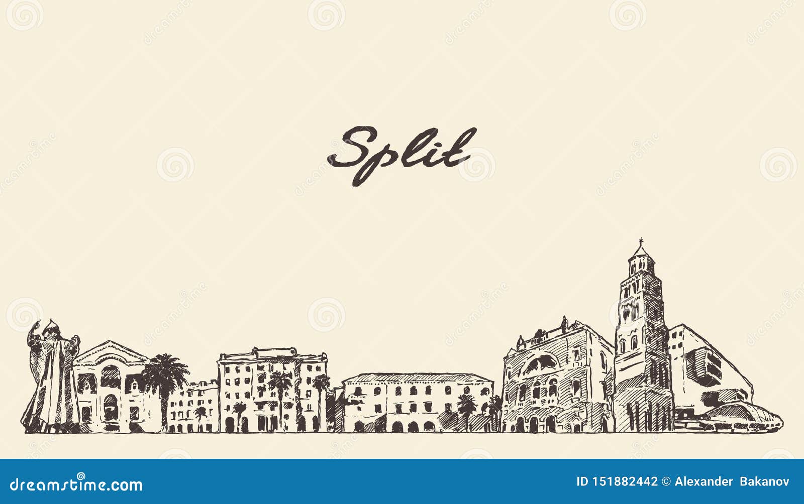 Croatia Hand-drawn Map. Cartoon Vector | CartoonDealer.com #134539719