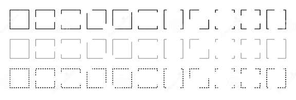 Split Square Frame Vector Template Stock Vector - Illustration of drawn ...