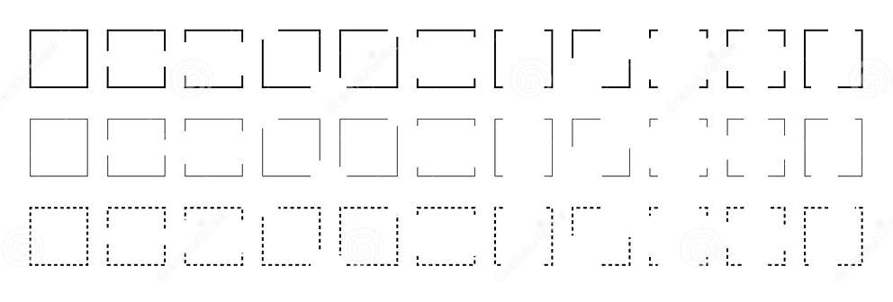 Split Square Frame Vector Template Stock Vector - Illustration of drawn ...