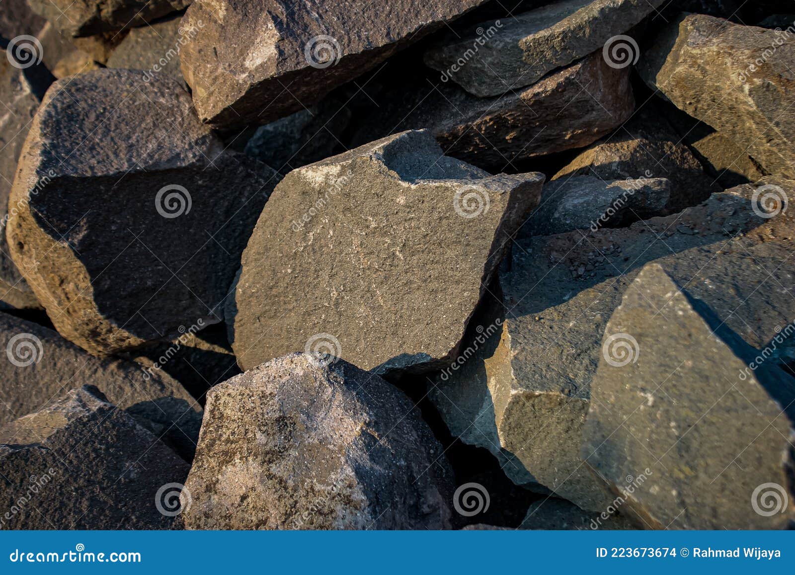 Split Stone Used To Be the Foundation of a Building Stock Photo - Image ...