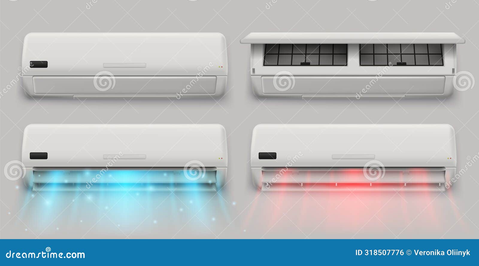 Air Conditioner Conditioning Unit Beige Stock Photography ...