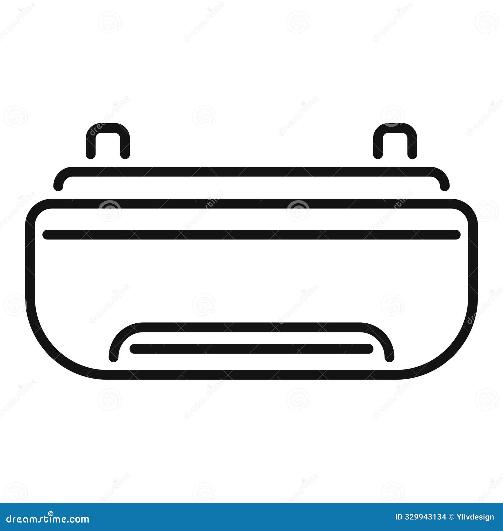 Split System Air Conditioner Cooling Providing Cool Air Stock Vector ...