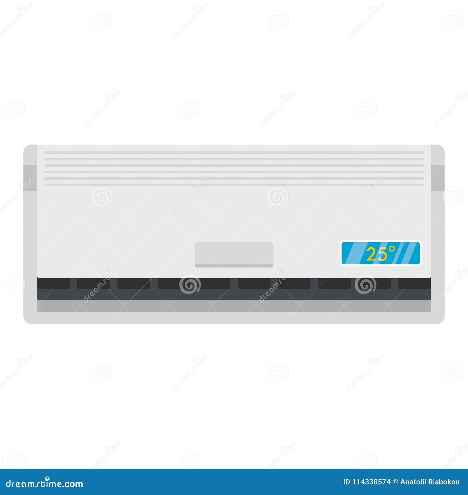 Split System Icon, Flat Style Stock Vector - Illustration of heat ...