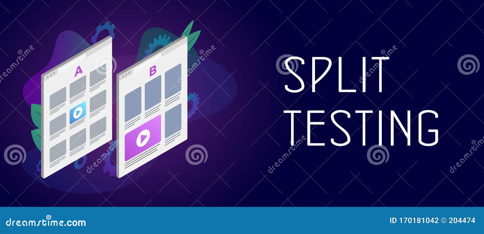 Split Test, a-B Comparison - Online Experiment Comparing a and B Web ...