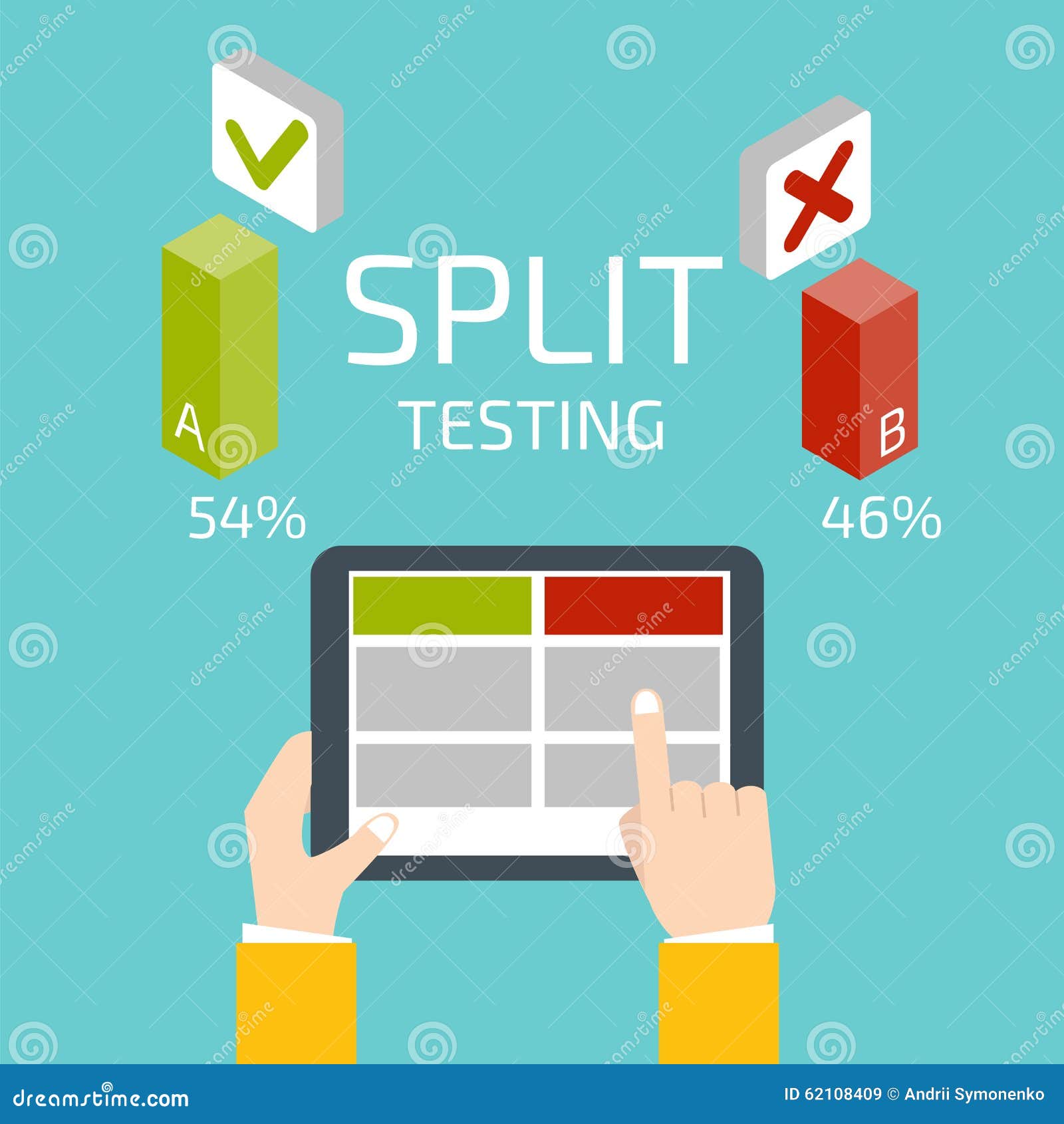 Split Testing Concept. Vector Illustration. Stock Vector - Illustration ...
