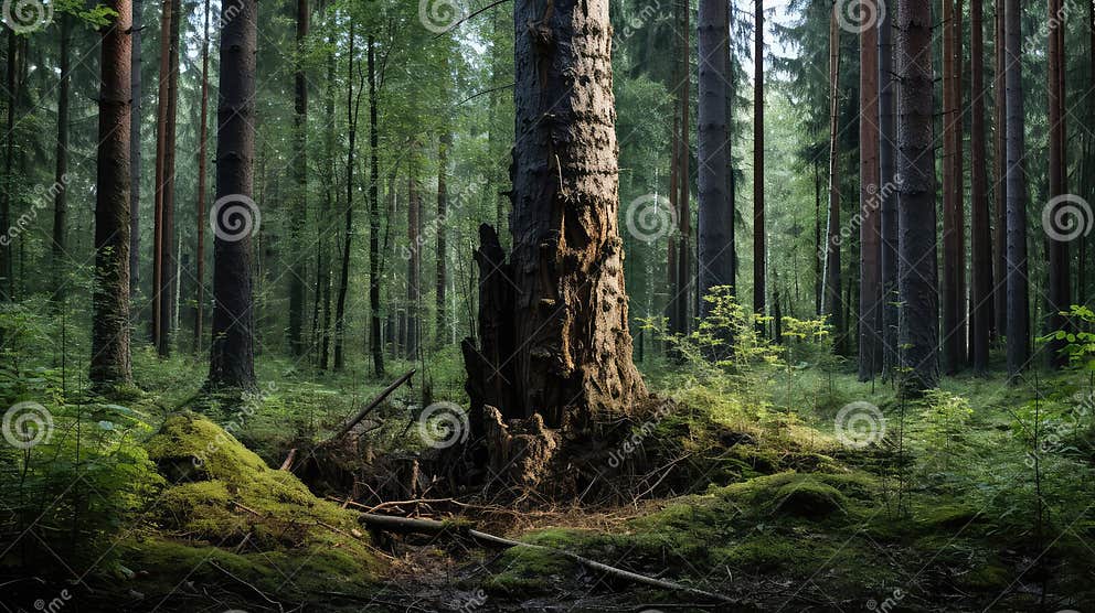 Split trees forest stock photo. Image of testament, split - 336051594