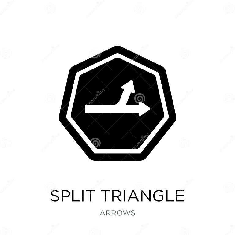 Split Triangle Icon in Trendy Design Style. Split Triangle Icon ...