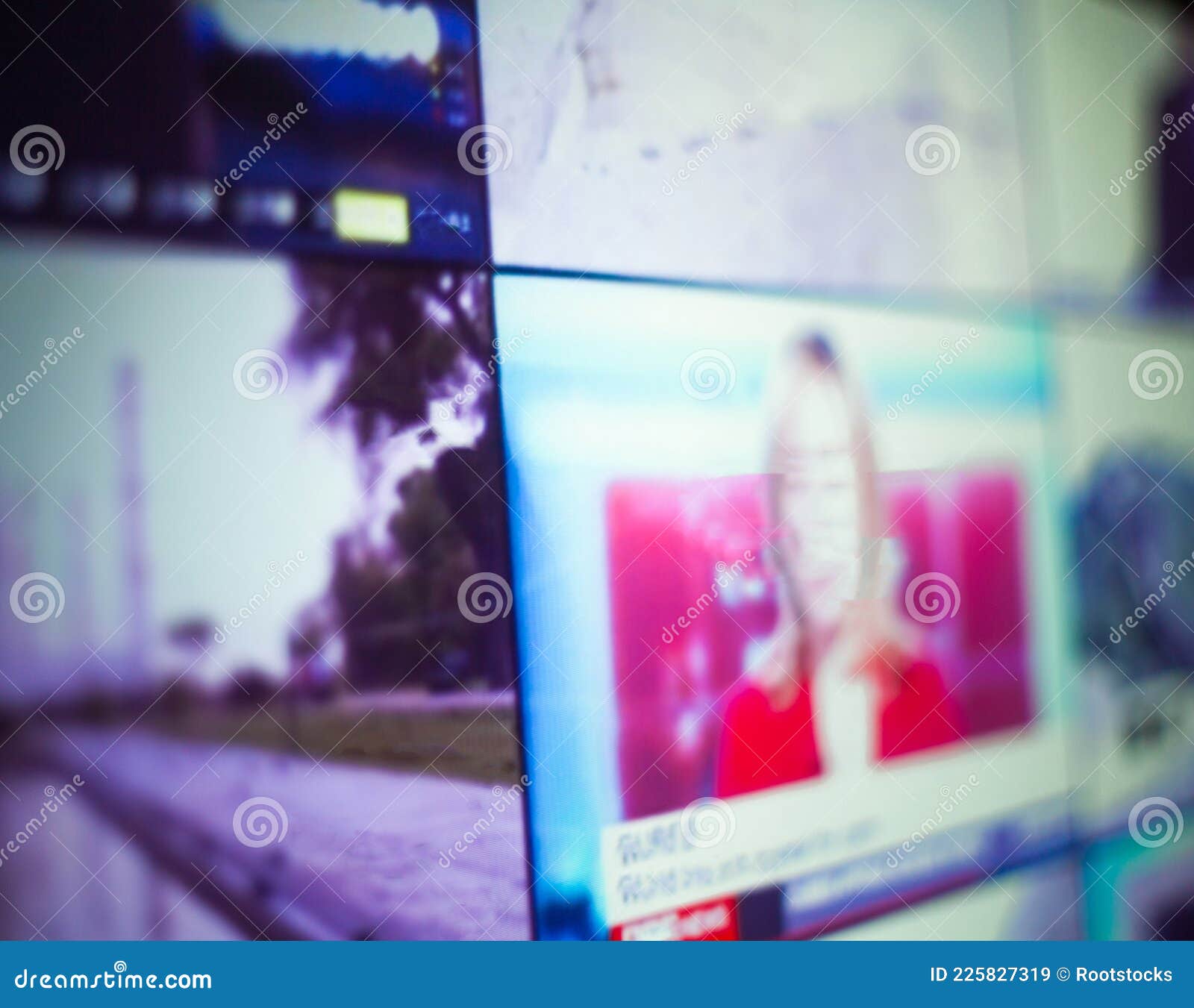 Split tv screen stock image. Image of focus, analog - 225827319