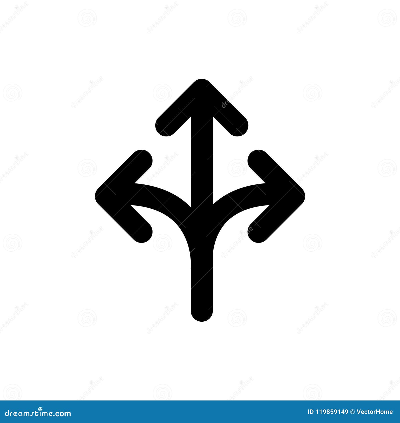 Split Up Icon Vector Illustration, Stock Vector - Illustration of ...