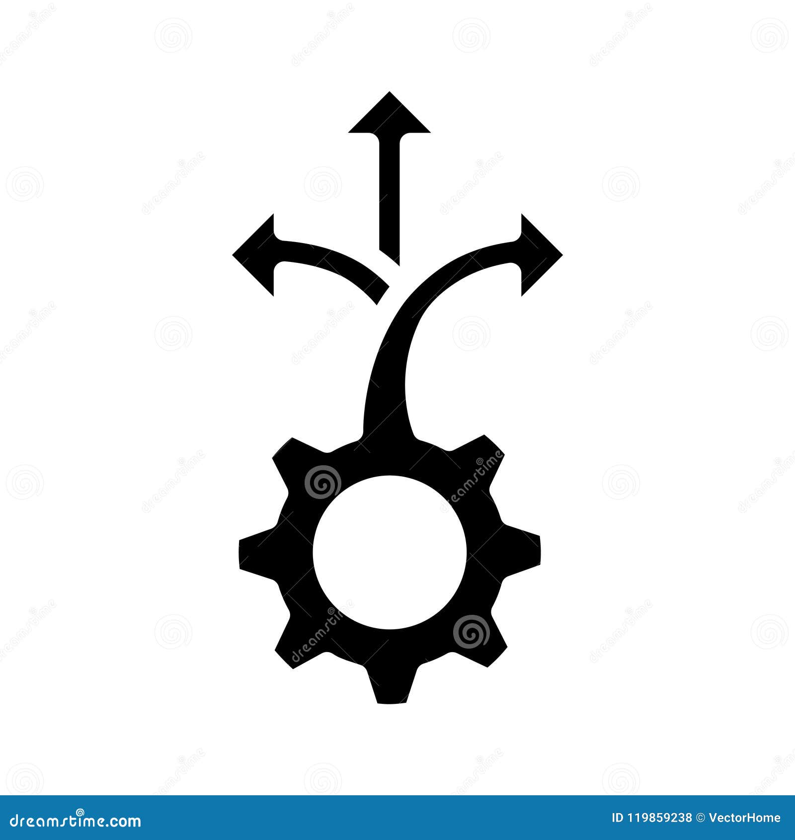 Split Up Icon Vector Illustration, Stock Vector - Illustration of point ...