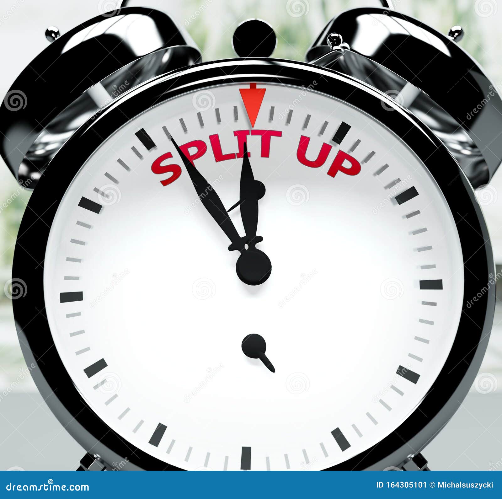 Split Up Soon, almost There, in Short Time - a Clock Symbolizes a ...
