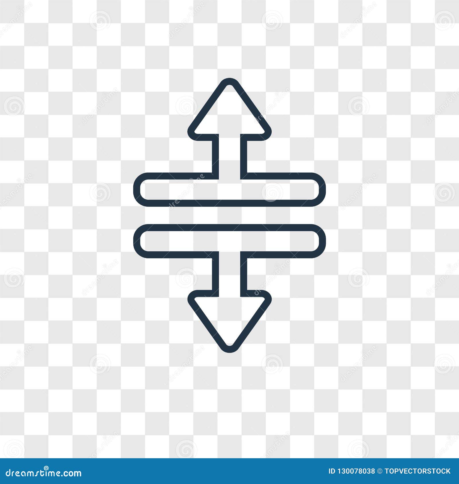 Split Vertical Concept Vector Linear Icon Isolated on Transparent ...