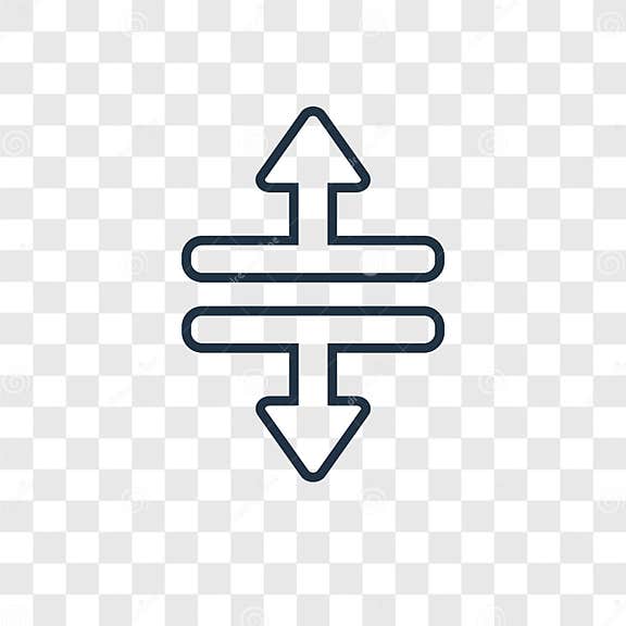 Split Vertical Concept Vector Linear Icon Isolated on Transparent ...