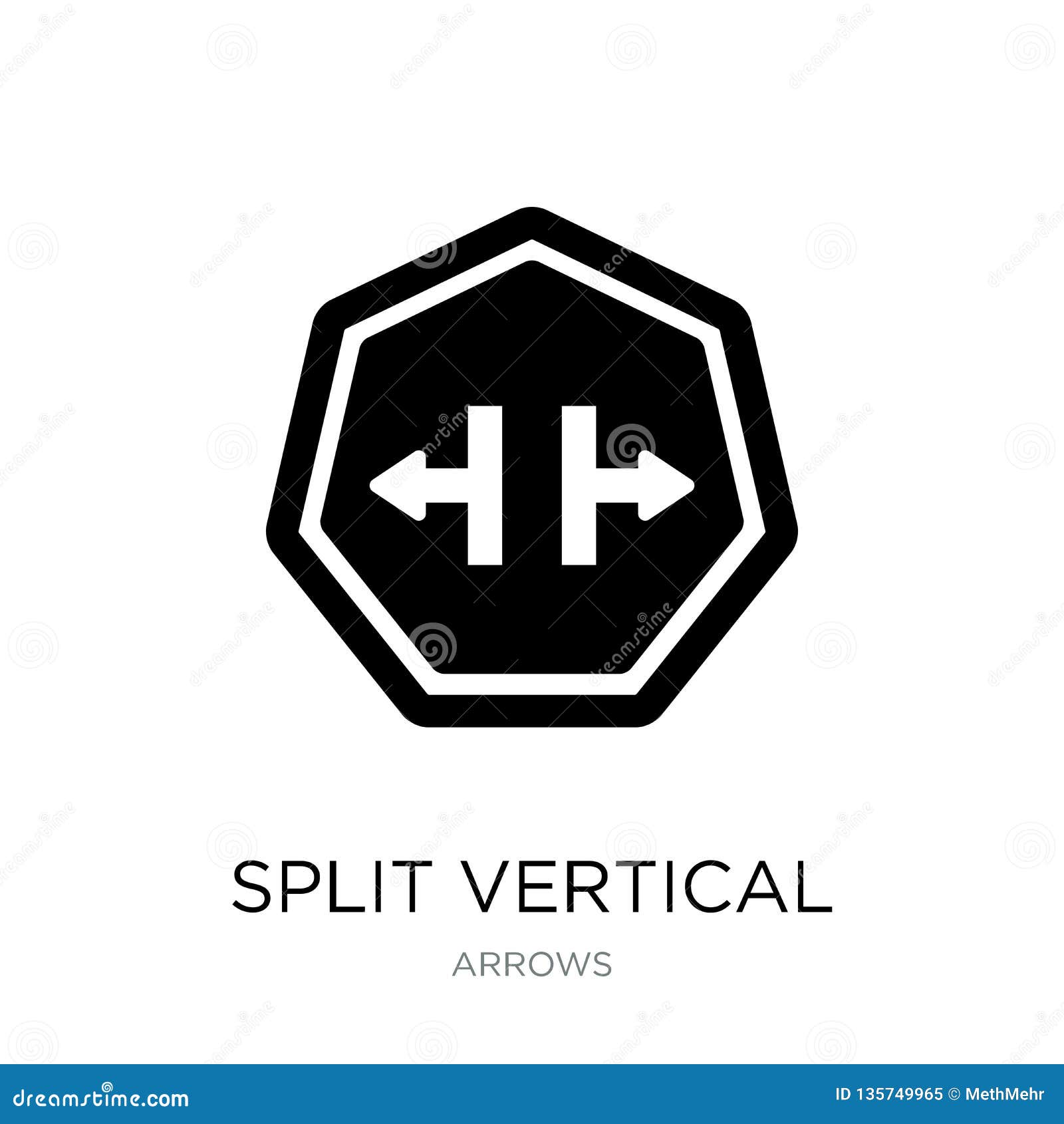 Split Vertical Icon in Trendy Design Style. Split Vertical Icon ...