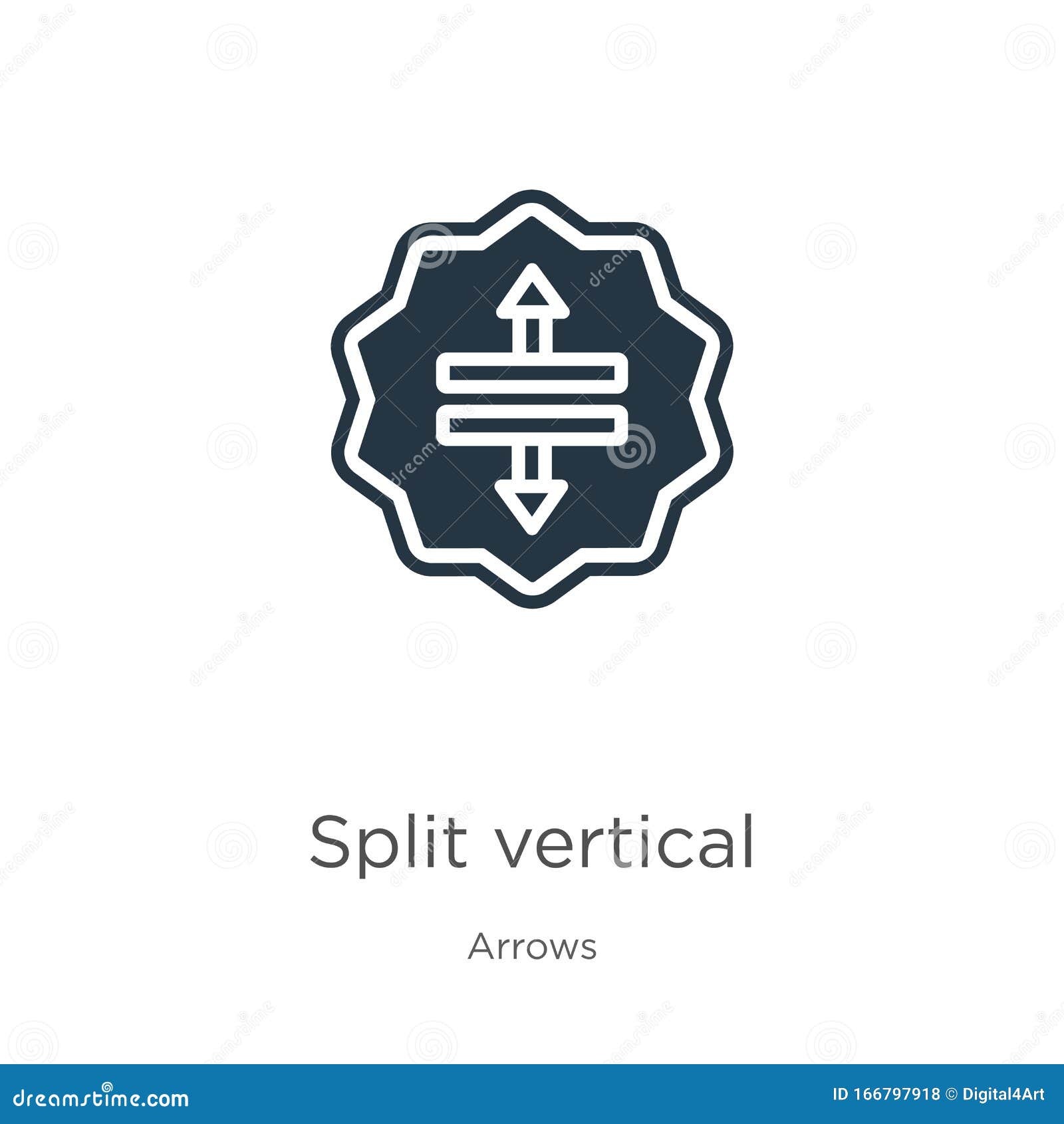 Split Vertical Icon Vector. Trendy Flat Split Vertical Icon from Arrows ...