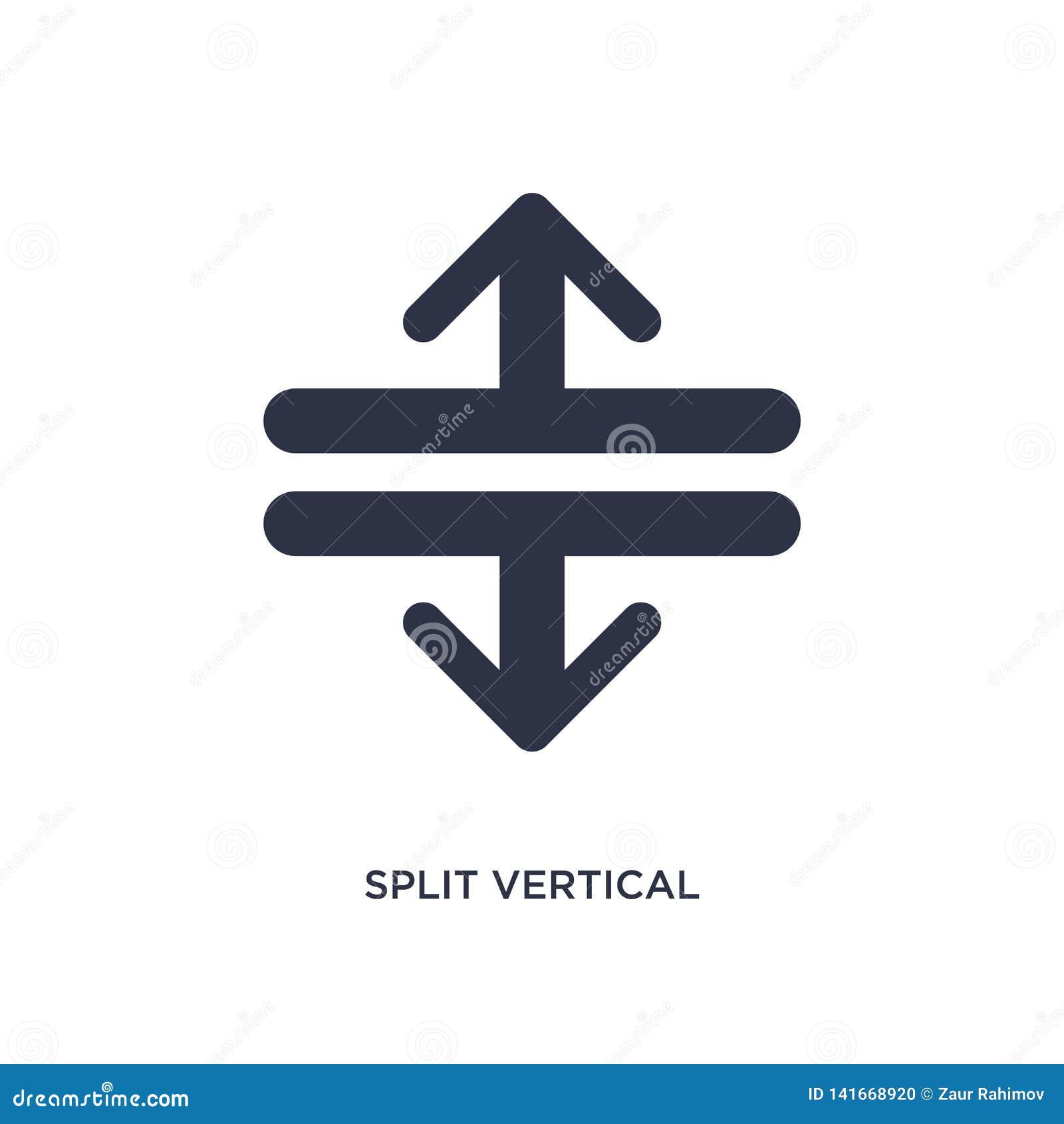Split Vertical Icon on White Background. Simple Element Illustration ...