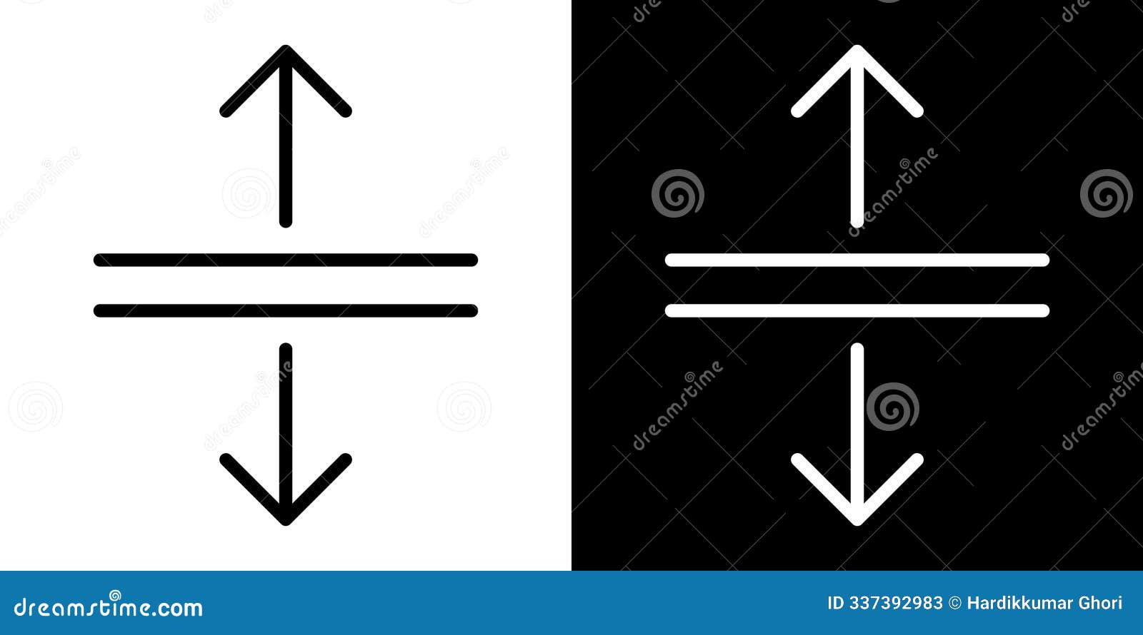 Split Vertical Thin Line Vector Icon Set Stock Illustration ...