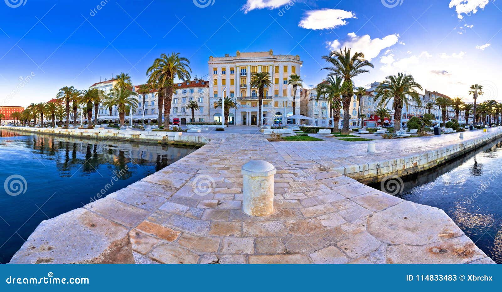 Split Waterfront Panoramic View from Pier Stock Image - Image of ...