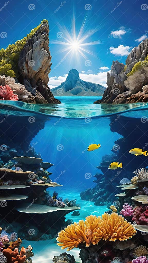 Split World.a Captivating Image Showcasing the Contrast between the ...