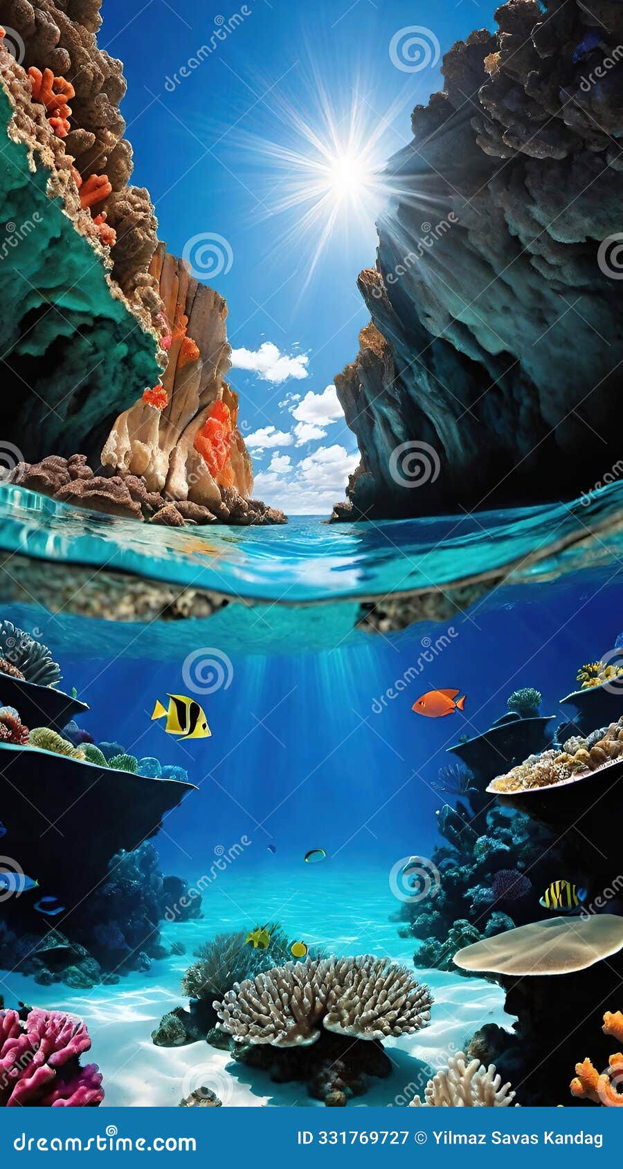 Split World.a Captivating Image Showcasing the Contrast between the ...