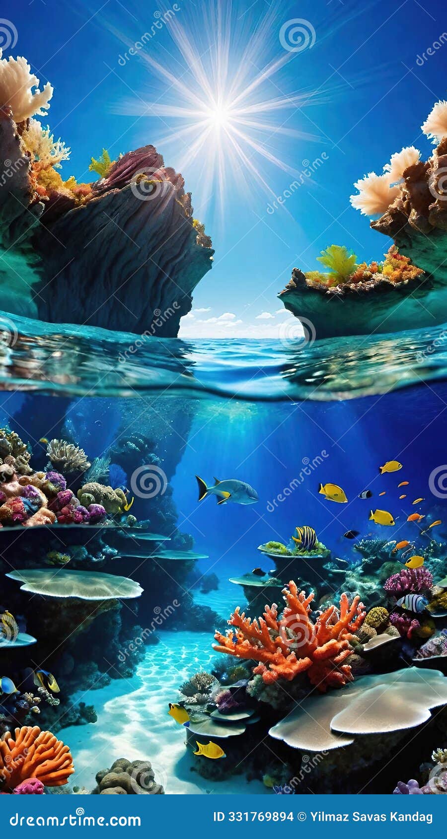 Split World.A Captivating Image Showcasing The Contrast Between The ...