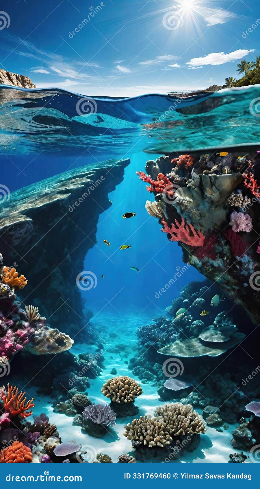 Split World.A Captivating Image Showcasing The Contrast Between The ...