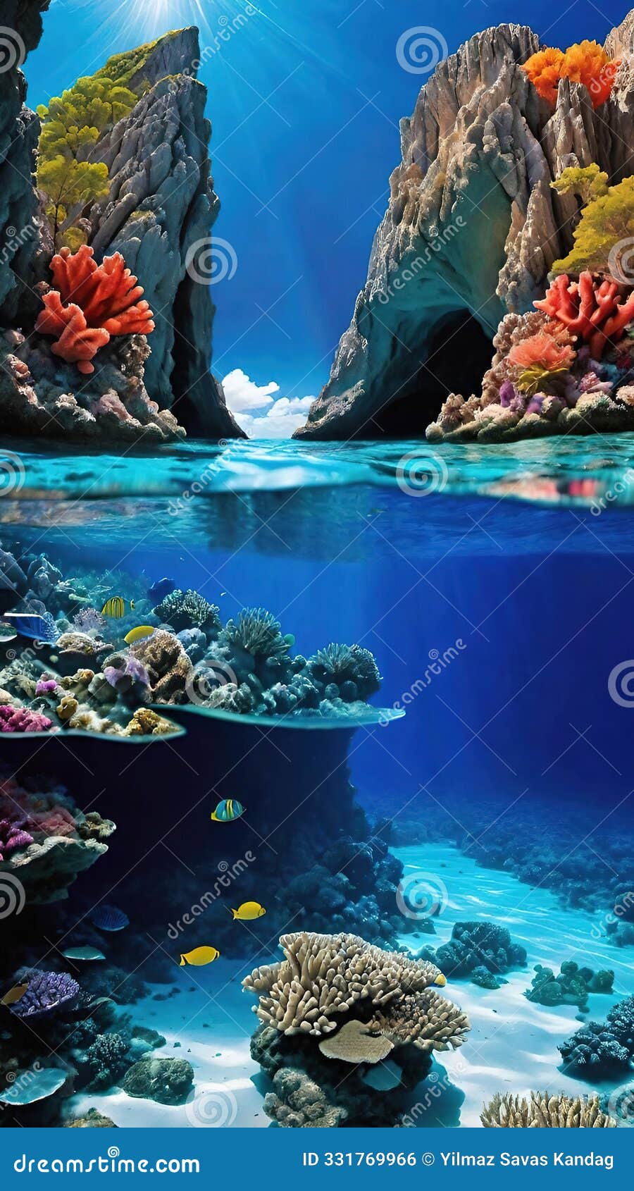 Split World.A Captivating Image Showcasing The Contrast Between The ...