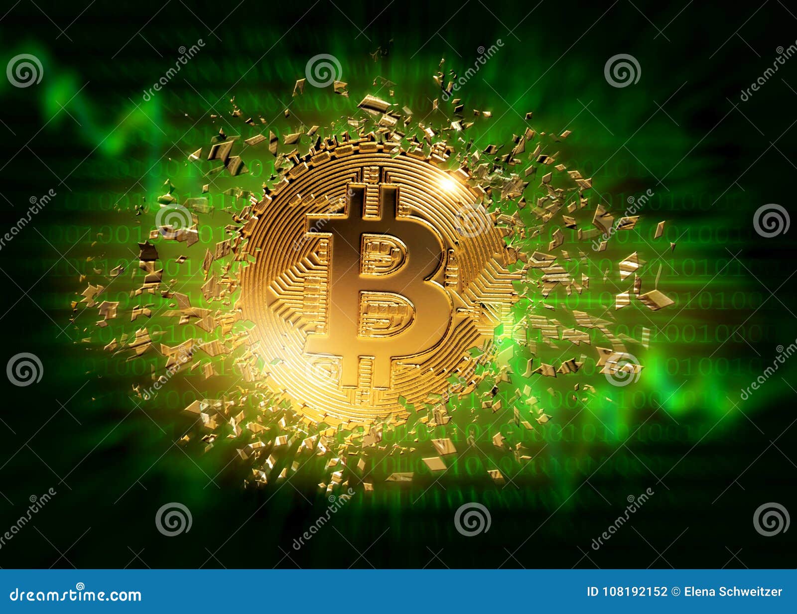 Gold Bitcoin Coin With The Cryptocurrency Symbol, Black Background ...
