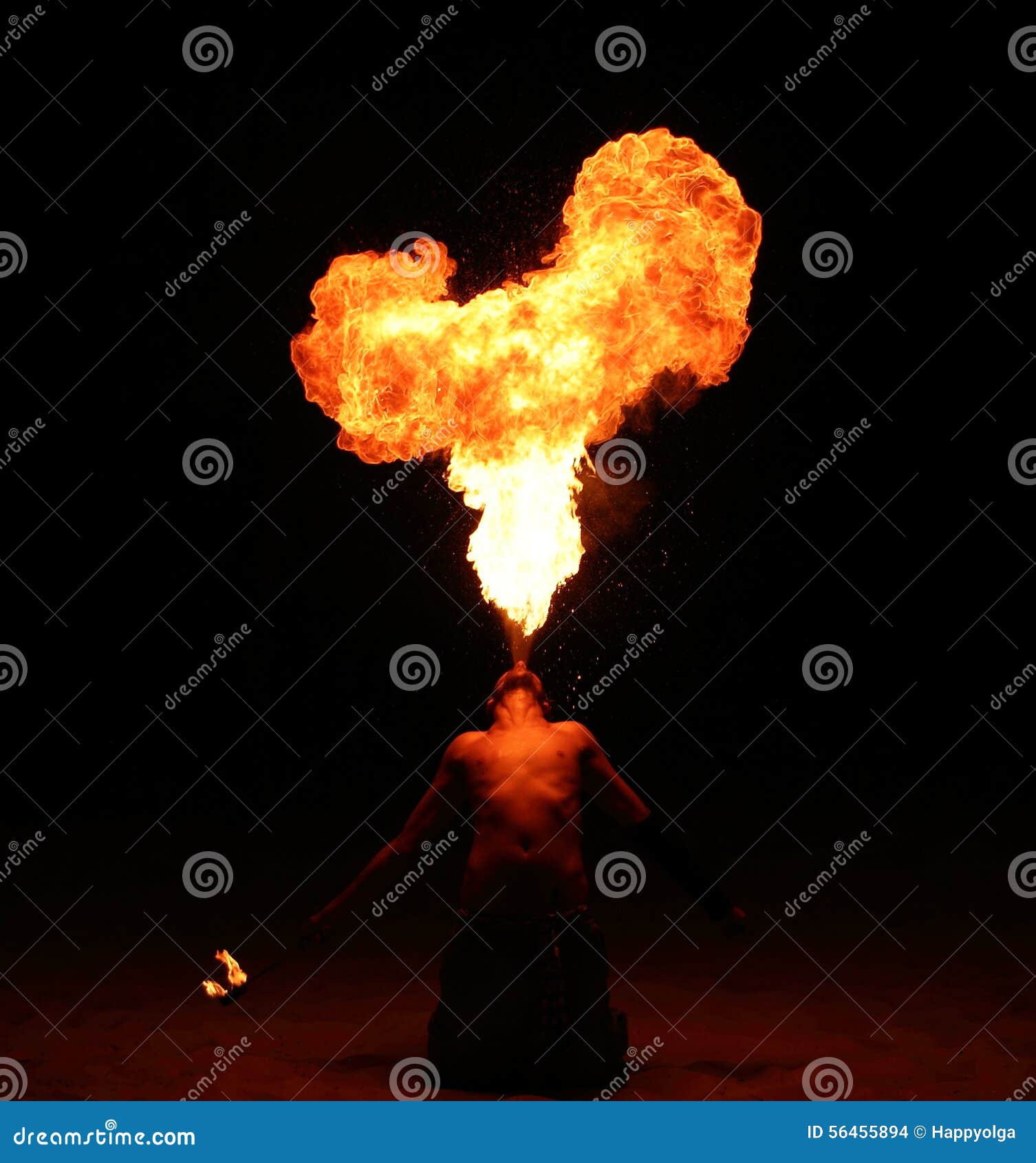 Splitfire Show on the Beach Editorial Stock Image - Image of danger ...