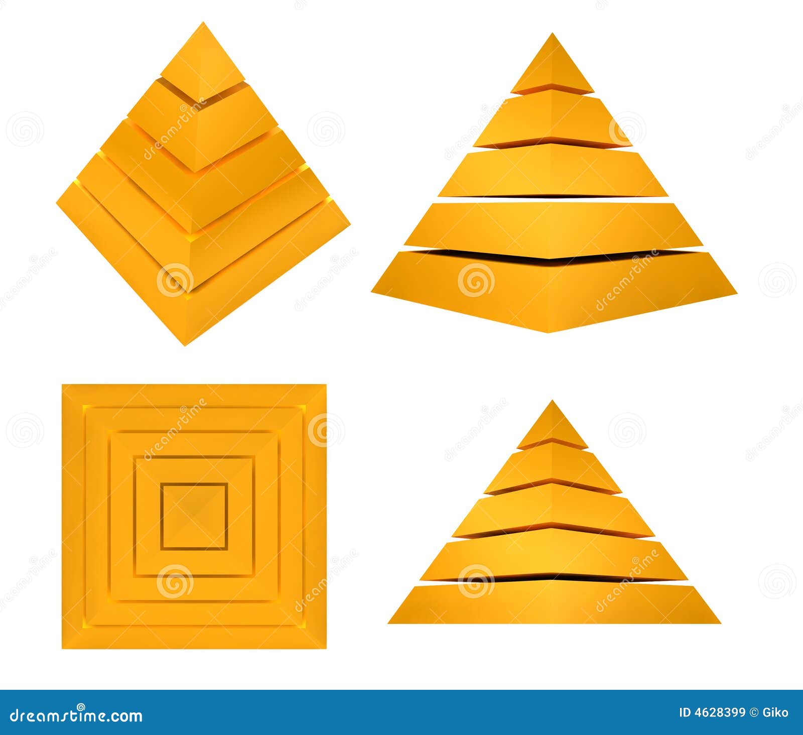 Splitted Pyramid stock illustration. Illustration of shape - 4628399