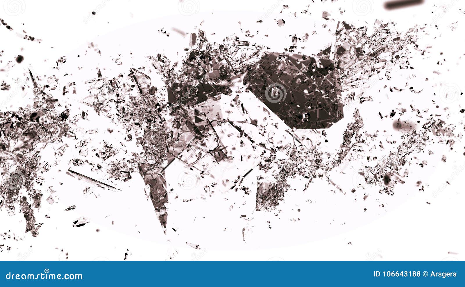 Splitted or Shattered Glass on White Stock Illustration - Illustration ...