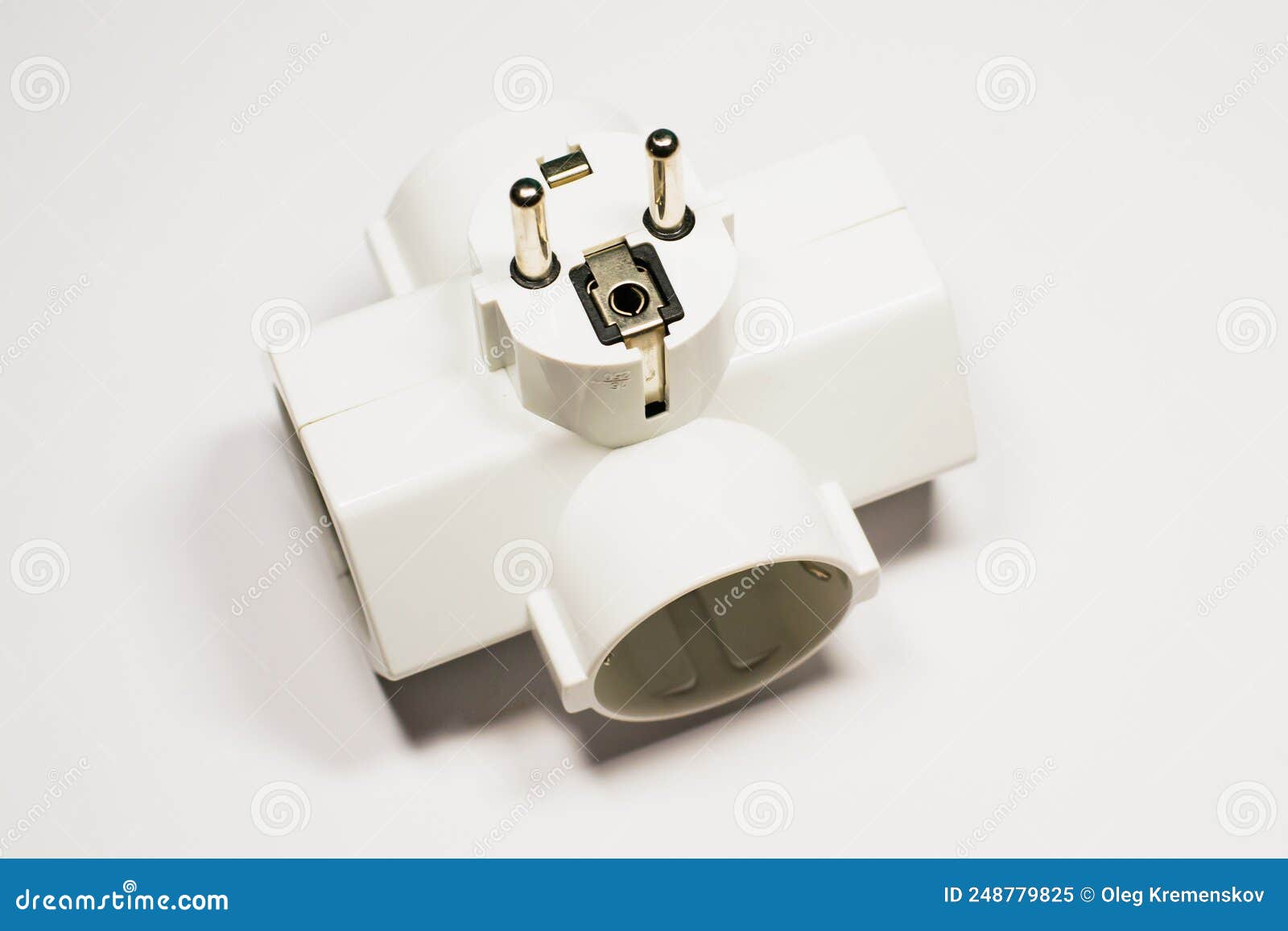 Splitter on a White Isolated Background. Electric Socket Stock Image ...