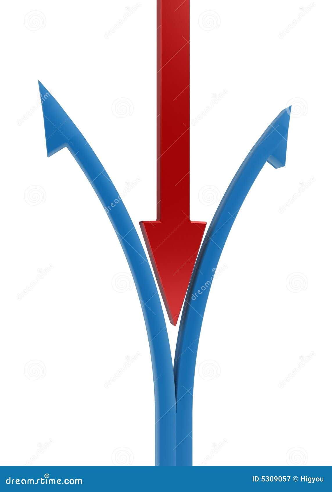 Splitting Arrow stock illustration. Illustration of point - 5309057