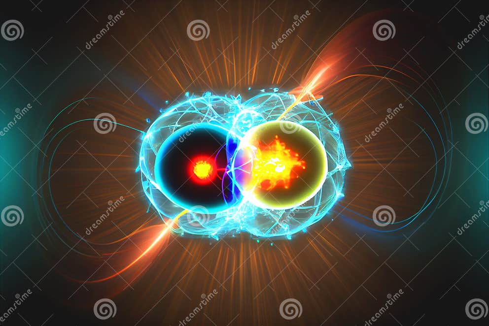 Splitting the Atom Quantum Physics Stock Illustration - Illustration of ...