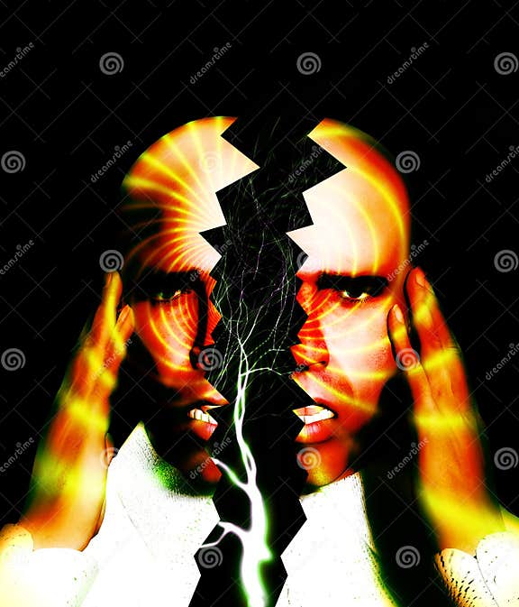 Splitting Headache 5 stock illustration. Illustration of illuminated ...