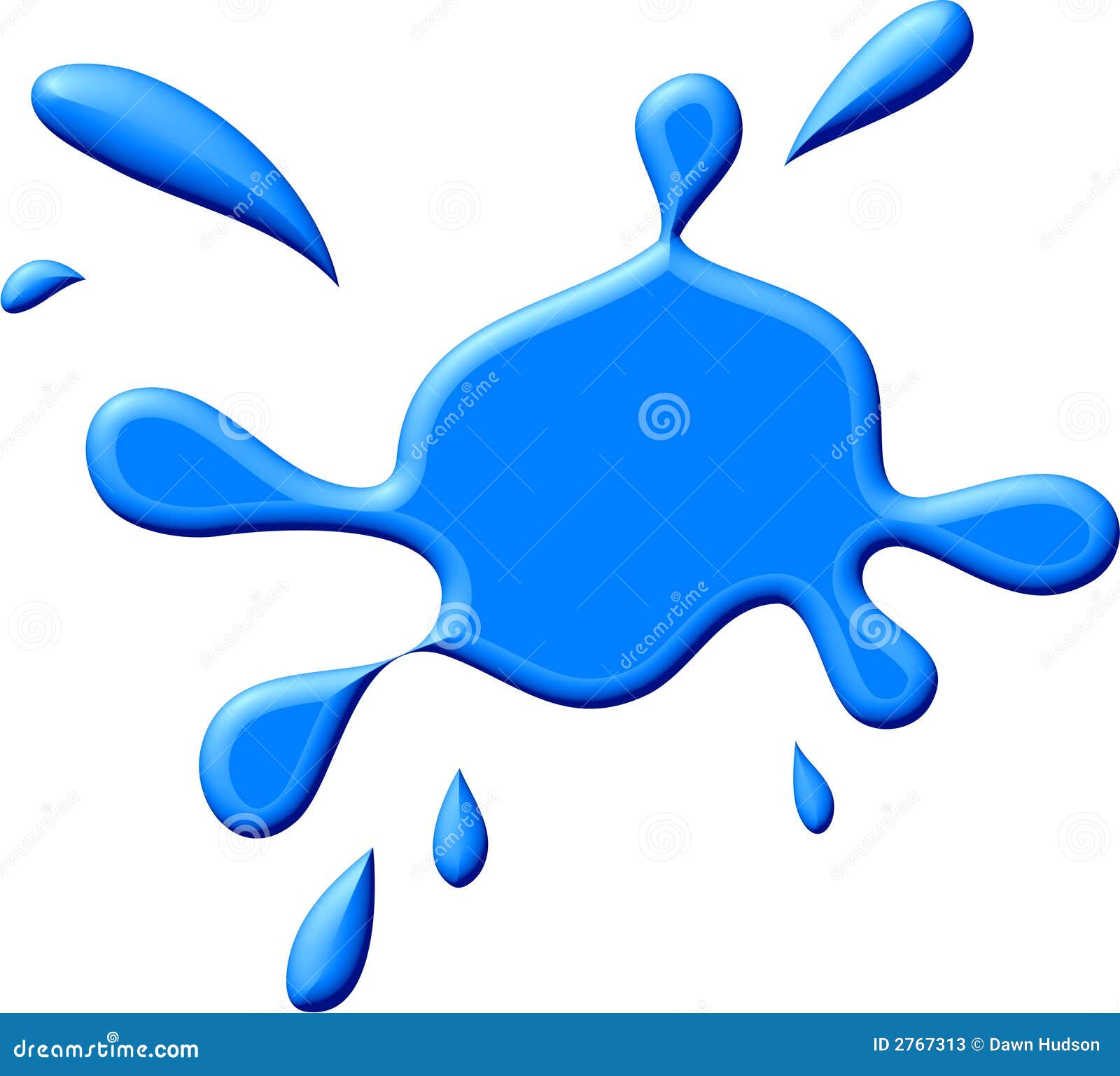Splodge azul da pintura ilustração stock. Ilustração de elementos - 2767313